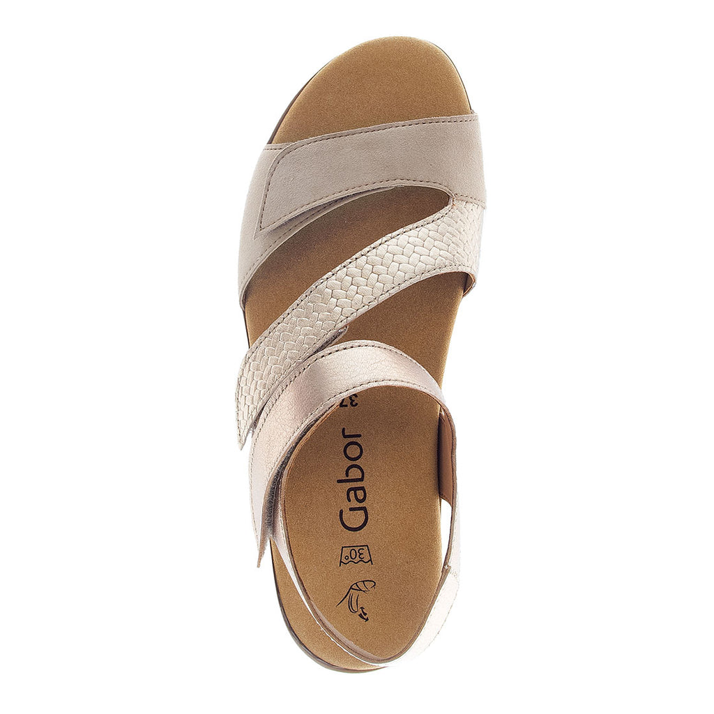 GABOR sand ruskind og champagne metallic
