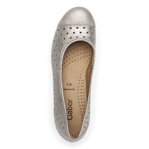 GABOR Guld metallic med perforeringer